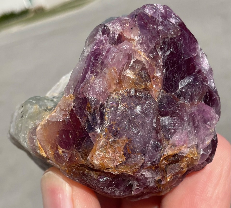 188g Gem Rainbow Fluorite Zoned Particle Fluorite Symbiosis Pink Red A+ ...