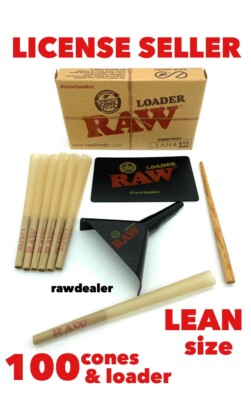 RAW cone Classic Lean Size Pre-Rolled Cones (100PK)+raw 1 1/4 Lean Cone ...
