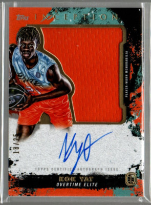 2021-22 Topps Inception Overtime Elite Orange #IAJPCKY Kok Yat Auto ...