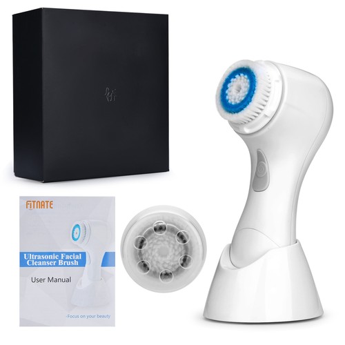 Electric Facial Cleansing Brush Spin Massager Face Cleanser w/ 3 ...