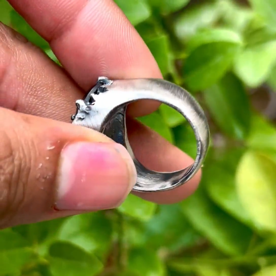 Smokey Quartz Gemstone Men Ring, 925 Sterling Silver, Handmade Men's ...