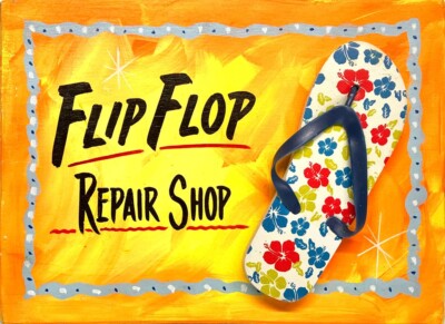 FLIP-FLOP SIGN - 12" x 16" - $25. (#3) | eBay