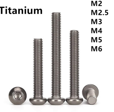 Titanium Hex Socket Bolts Button Head Screws M2 M2.5 M3 M4 M5 M6 | eBay