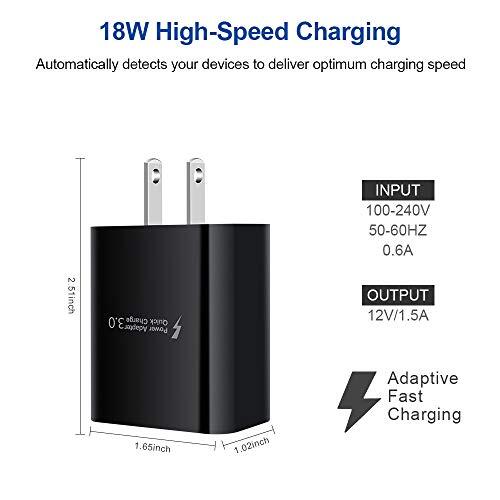 Micro USB Charger,Android Fast Charger,Quick Charger 3.0 USB Fast Wall ...