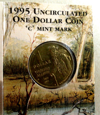 AUSTRALIA 1995 $1 WALTZING MATILDA C MINTMARK UNC COIN ON CARD | eBay ...