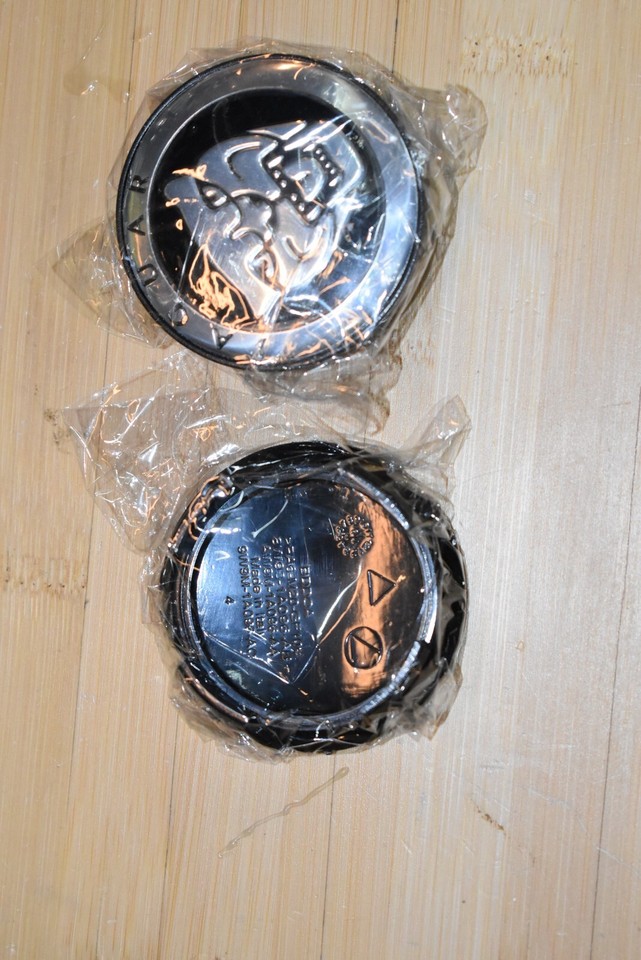 Jaguar Wheel Center Hub Cap 2.25" Diameter Snap In Black & Chrome OEM ...