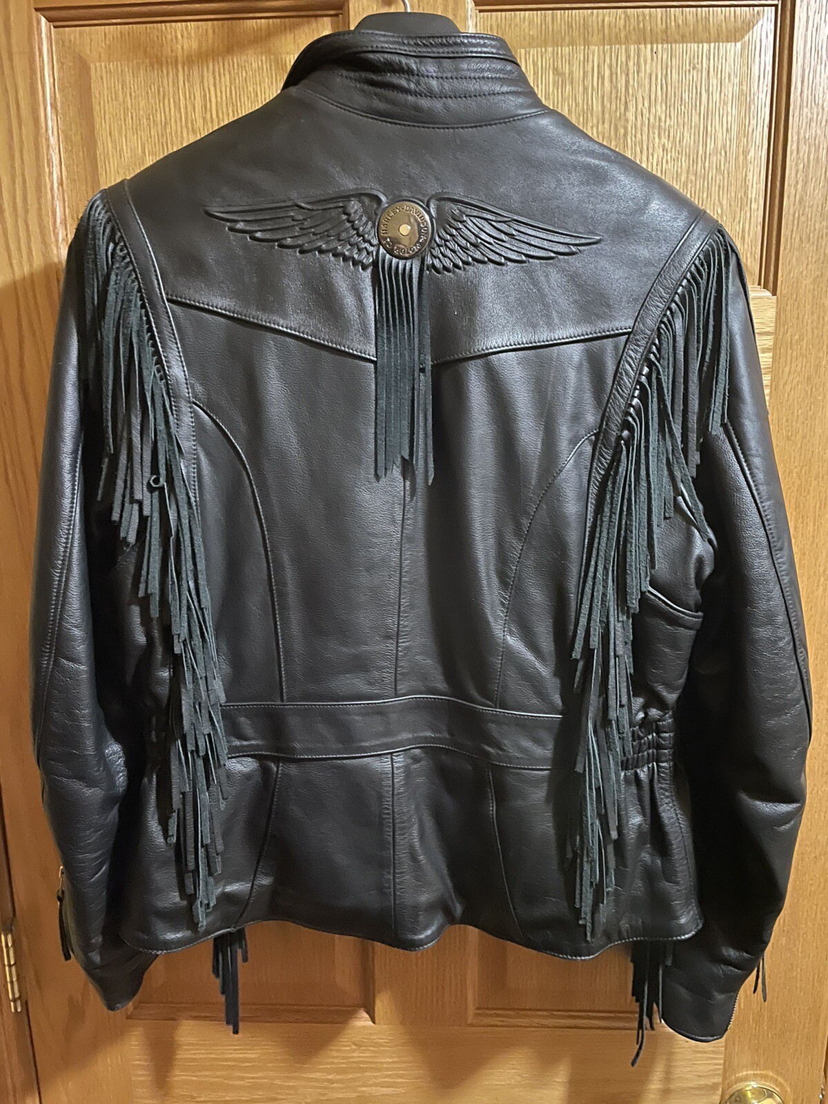 Harley Davidson Black Leather Jacket Fringe Mirage Ma… - Gem