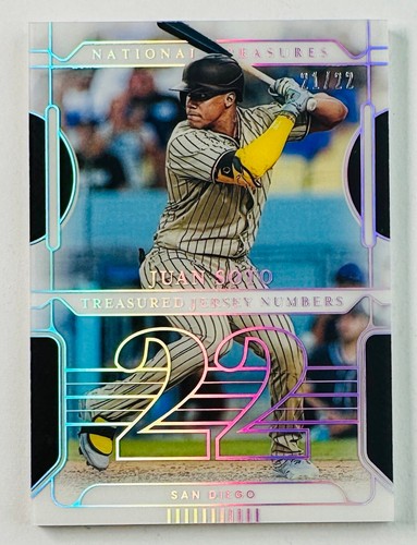 2022 Panini National Treasures Juan Soto Rare Jersey Numbers Card #/22 ...