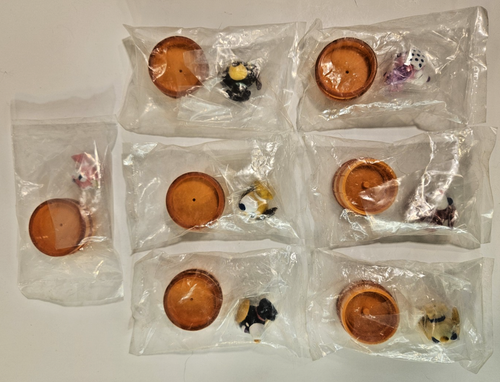 Lot Of 7 Sega 2002 Gashapon Ocha-Ken Tea Dog Washtub Capsule Toys ...