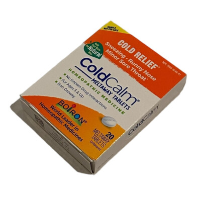 ColdCalm Homeopathic Cold Relief Meltaway Tablets 20 Count Box New ...