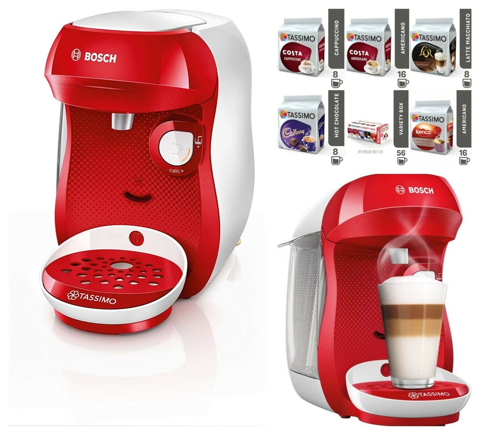 Bosch TASSIMO Coffee Machine Black Red Cream Purple White Red OrVariety ...