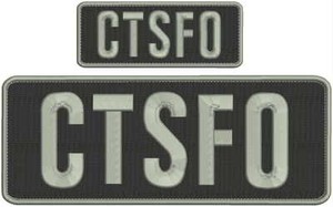 CTSFO embroidery patches 4x10 and 2x5 hook in back silver | eBay