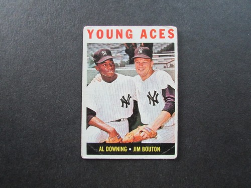 1964 Topps New York Yankees Young Aces Card #219 Al Downing & Jim ...