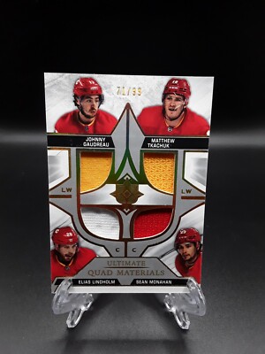 21-22 Ultimate Quad /99 Johnny Gaudreau Matthew Tkachuk Lindholm ...