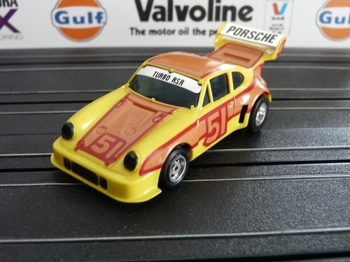 VINTAGE AFX G-Plus PORSCHE 934 TURBO Yellow/Orange/Red #51 HO Slot Car ...