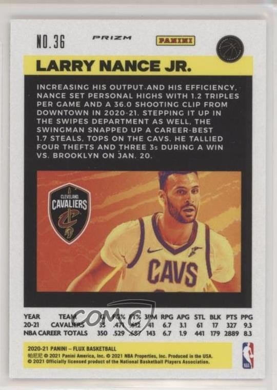 2020-21 Panini Flux Factory Set Pulsar Prizm Larry Nance Jr #36 | eBay