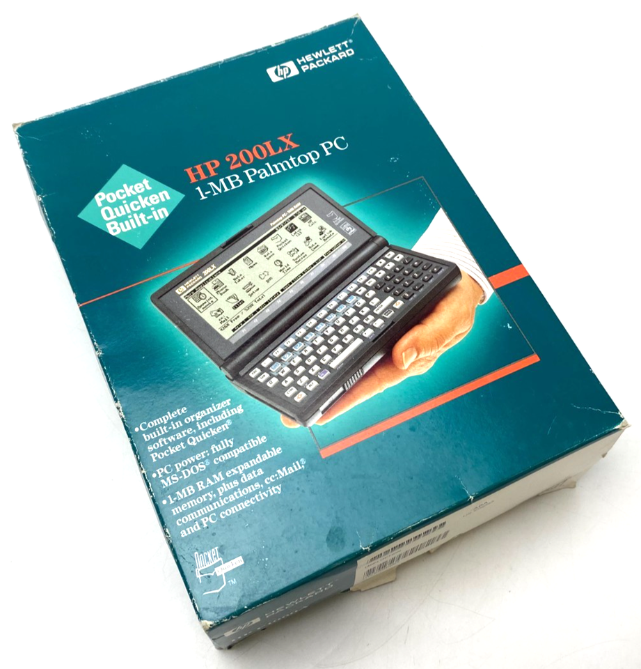 VTG HEWLET PACKARD HP 200LX PALMTOP PC 1MB RAM PORTABLE/MINI/HANDHELD ...