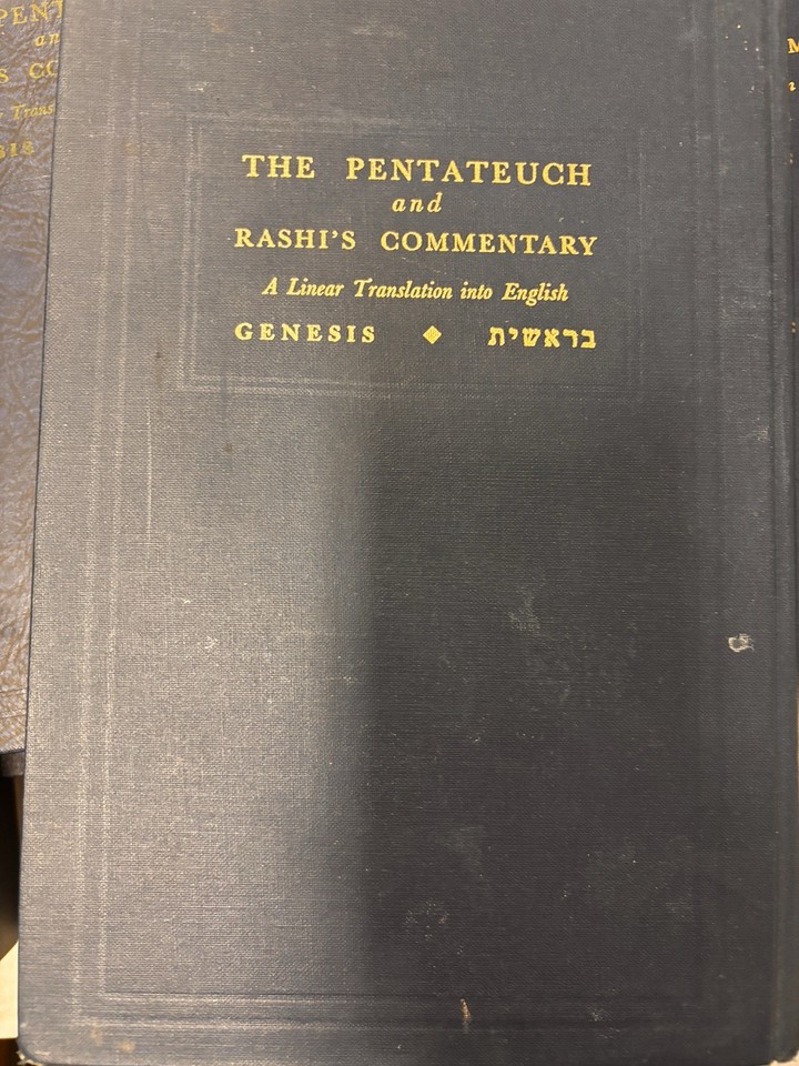 Torah The Pentateuch Rashi Commentary Hebrew English Jewish Bible 5 Vol ...