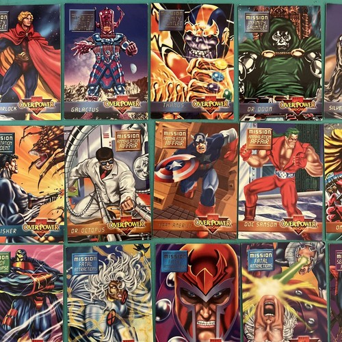 Marvel Overpower Card Lot of 23 Cards Galactus Wolverine Super Rare | eBay