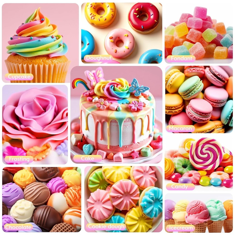 Oil Based Food Coloring for Red, Orange, Yellow, Green, Teal, Blue ...