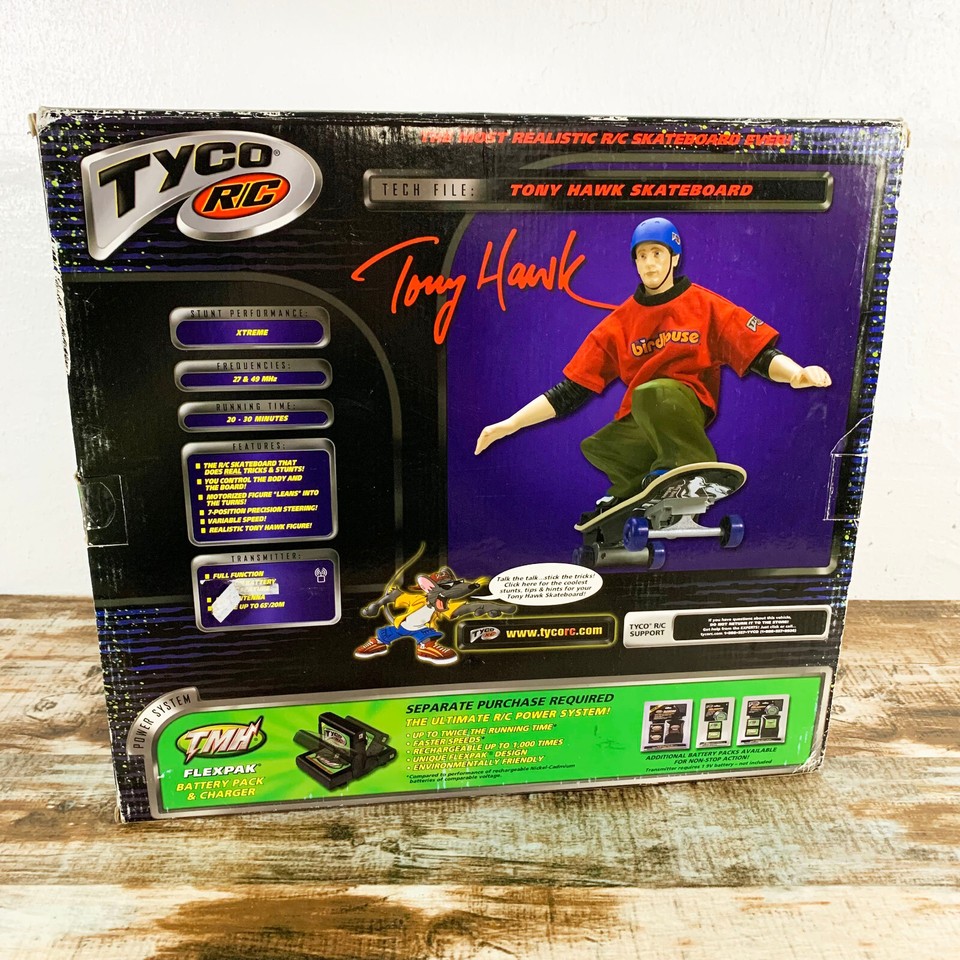 Tyco Xtreme TONY HAWK Skateboard RC w Original Box & Remote - For Parts ...
