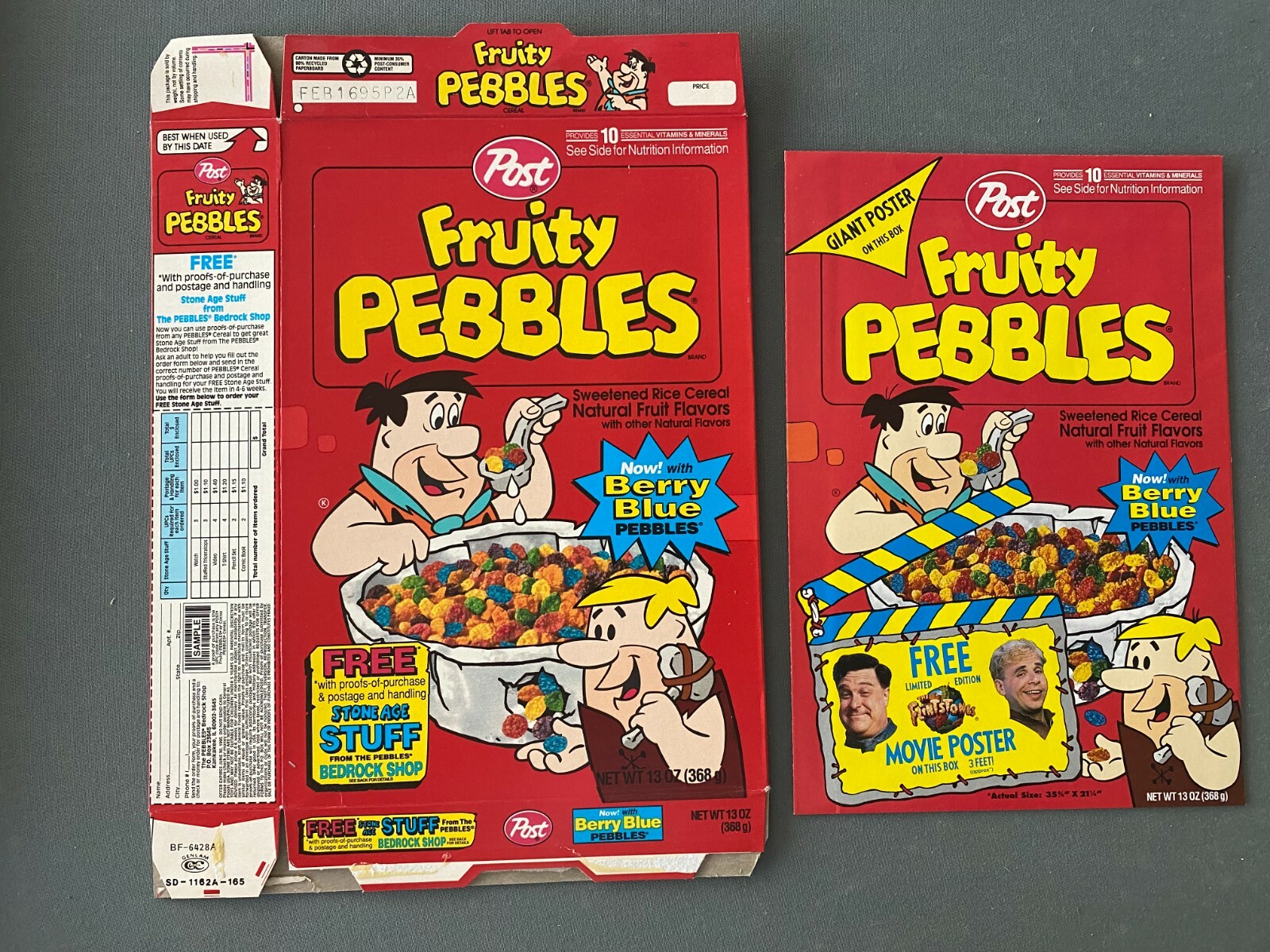 Fruity Pebbles Cereal Box Side