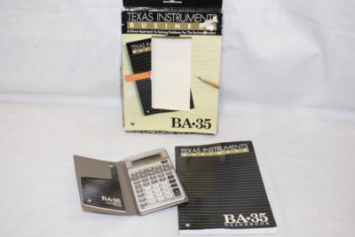 Vintage Texas Instruments Business, BA 35 Calculator 1985, with ...
