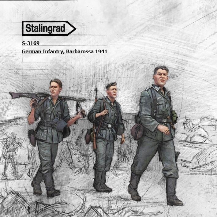 1/35 Resin 3 German Soldiers Infantryman Unpainted unassembled F917 | eBay