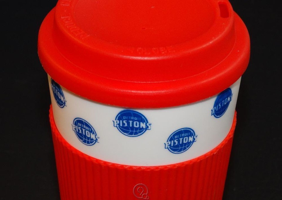 NBA Detroit Pistons 16 oz Hot/Cold Plastic Tumbler Travel Cup + Lid ...