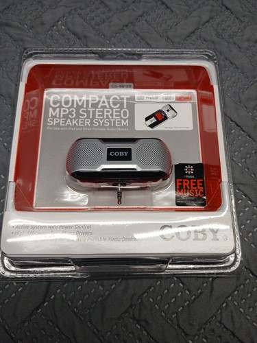 COBY Compact MP3 Stereo Speaker System CSMP23 NWOT | eBay
