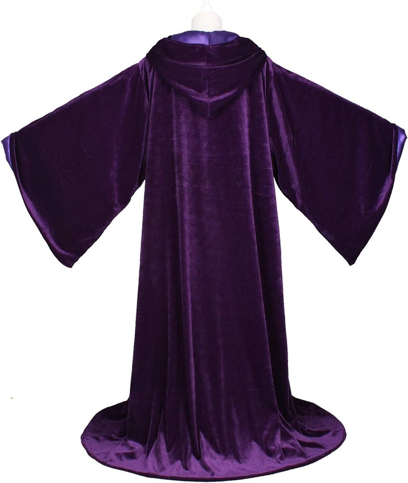 Velvet Wizard Robe with Satin Lined Hood and Sleeves | eBay