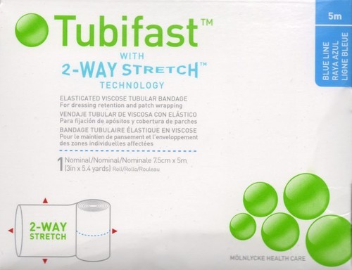 Tubifast Blue Line 7.5cm Tubular Bandage 1m, 3m, 5m lengths available ...
