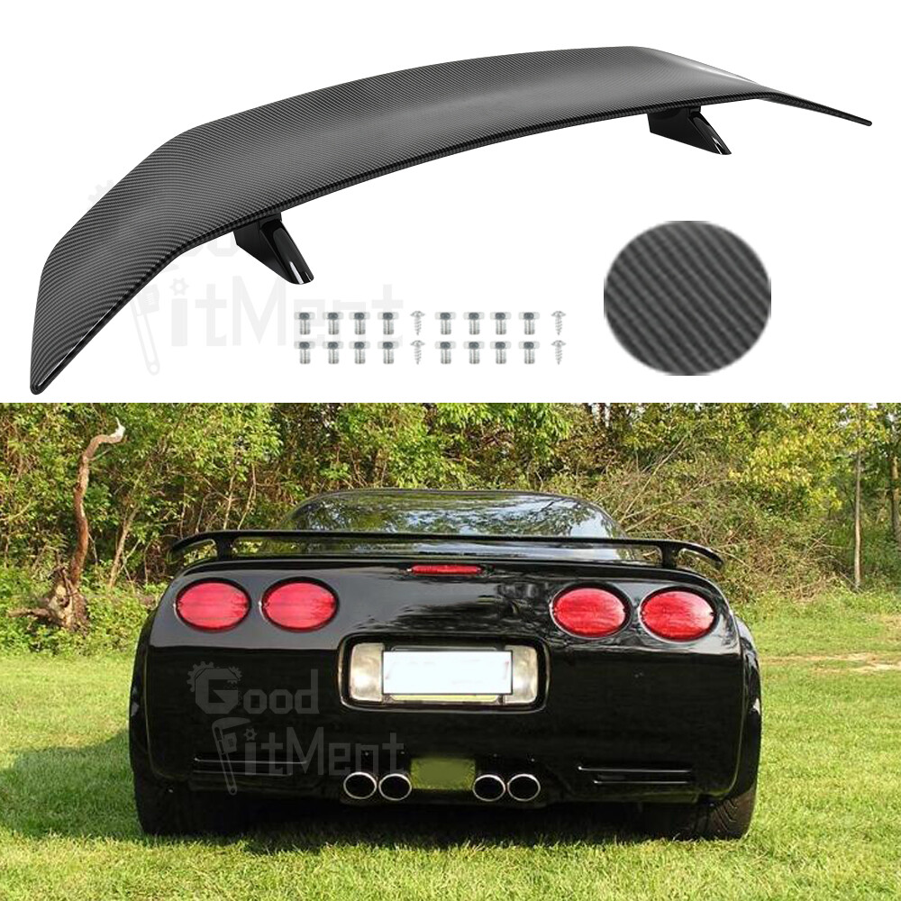 For Chevy Corvette C6 46" Carbon Rear Trunk Spoiler Racing GT Style ...