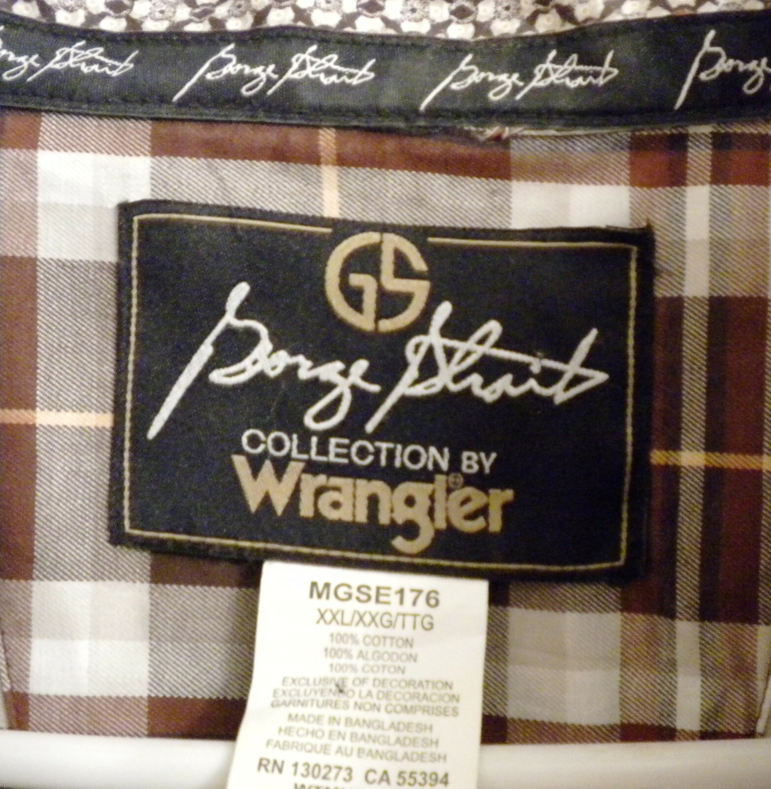 GEORGE STRAIT COLLECTION BY WRANGLER 100% COTTON XXL/… - Gem