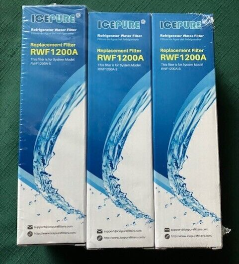 ICEPURE - RWF1200A Replacement Refrigerator Water Filter -NIB -- lot of ...