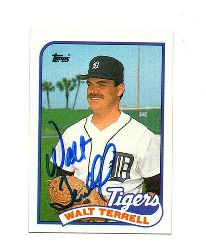 Walt Terrell autograph signed 1989 Topps baseball card DETROIT TIGERS ...