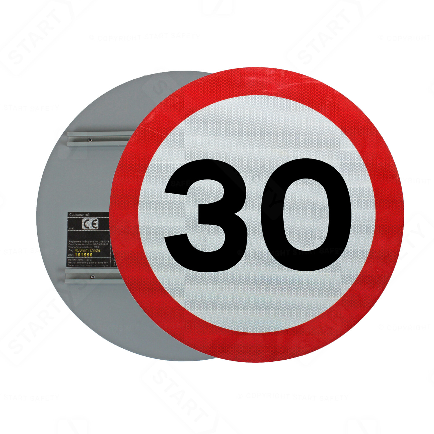 30 MPH 30MPH Speed Limit Sign Road Grade CE Marked RA2 Reflective ...