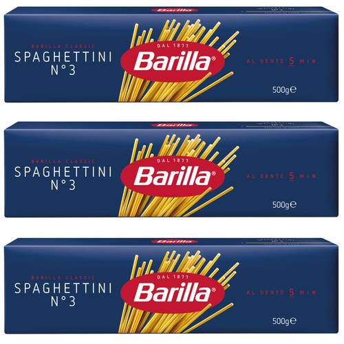 Barilla Spaghettini Numero 3 Hartweizennudeln Pasta 500g 3er Pack ...