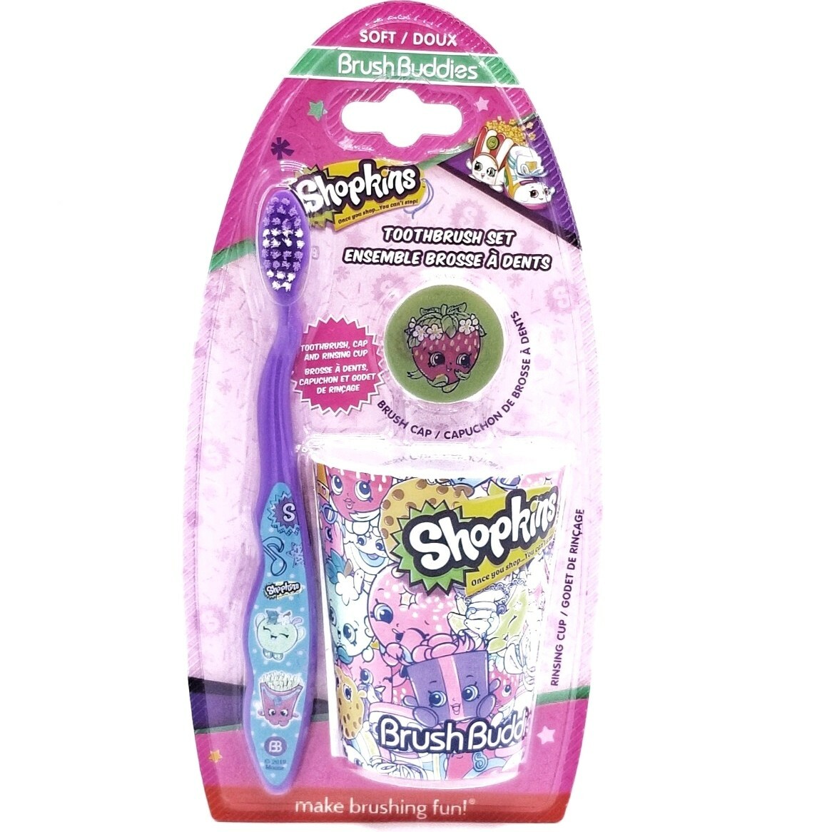 Shopkins Toothbrush 3 Piece Set - Brush Buddies | eBay