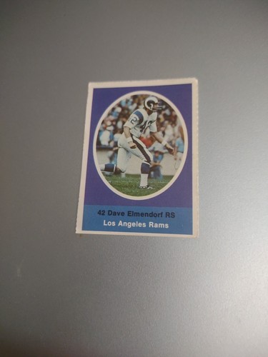 1972 Sunoco NFL Action Player Stamps Los Angeles Rams Dave Elmendorf S ...
