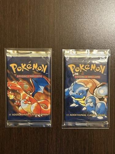2 Sealed 1999 WOTC Pokémon Base Set From KB toys CHARIZARD & BLASTOISE ...