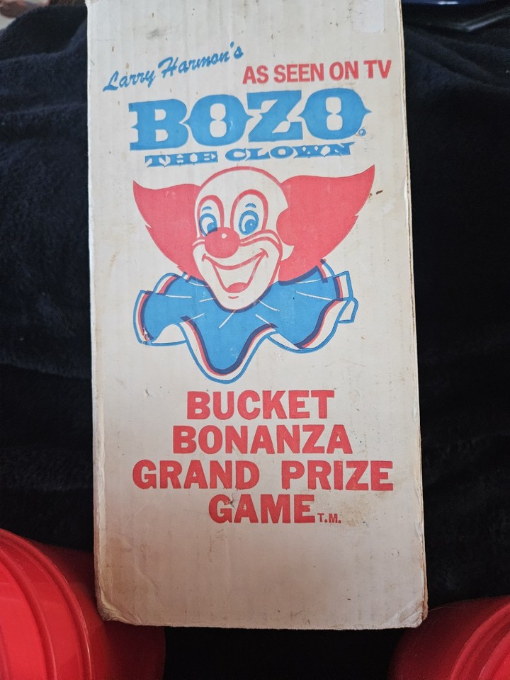 VINTAGE BOZO Bucket Bonanza Grand Prize Game (Box Buckets, Strap And ...