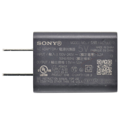 Sony AC-UUD12 USB-AC Adaptor for Sony A7 A7R A7R II A7S II RX100 RX10 ...