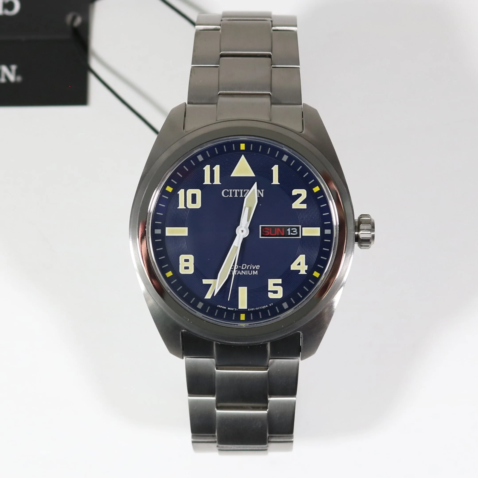 Citizen Eco-Drive Super Titanium Blue Dial Day Date Men's Watch BM8560 ...