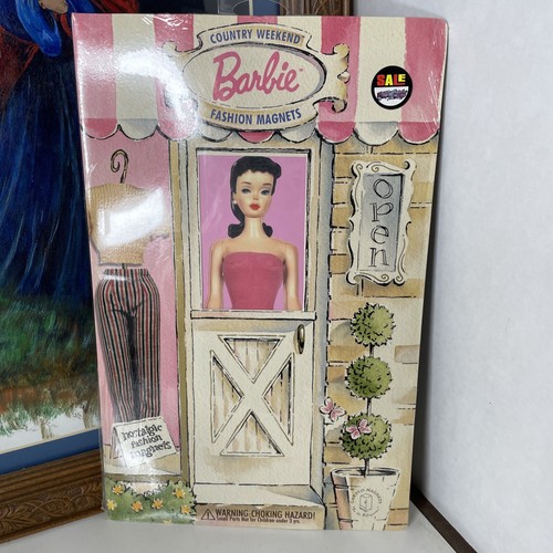 BARBIE 1997 CITY GAL FASHION MAGNETS- Magnetic Doll w/ 17 Magnetic ...