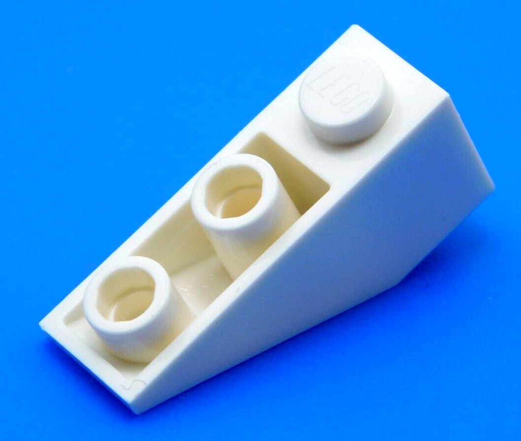 10 LEGO White Slope Brick 25° 1 x 3 Inverted (4287) - (10 Pieces ...