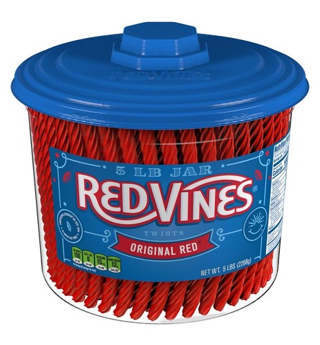 RED VINES Twists Original Red Licorice Bulk Candy Jar (5 lbs.) Great ...