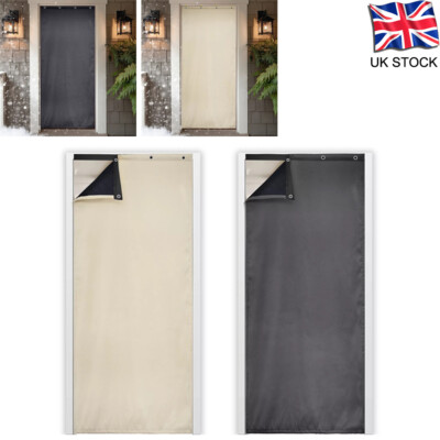 Thermal Insulated Quilted Door Waterproof Curtain Heavy Duty Self ...