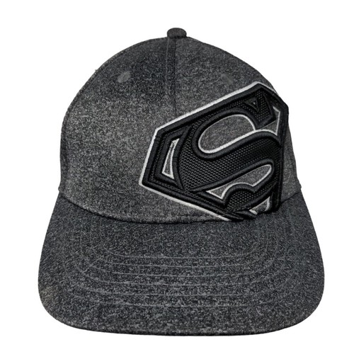 Superman DC Comic Men's Fitted Hat Gray Size OSFM Embroidered Big Logo ...