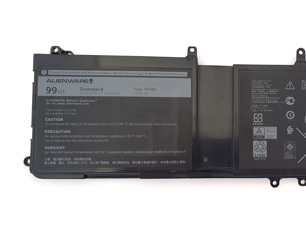 Dell Alienware 15 R3 and 17 R4 Battery 99Wh 6 Cell 9NJM1 MG2YH ...